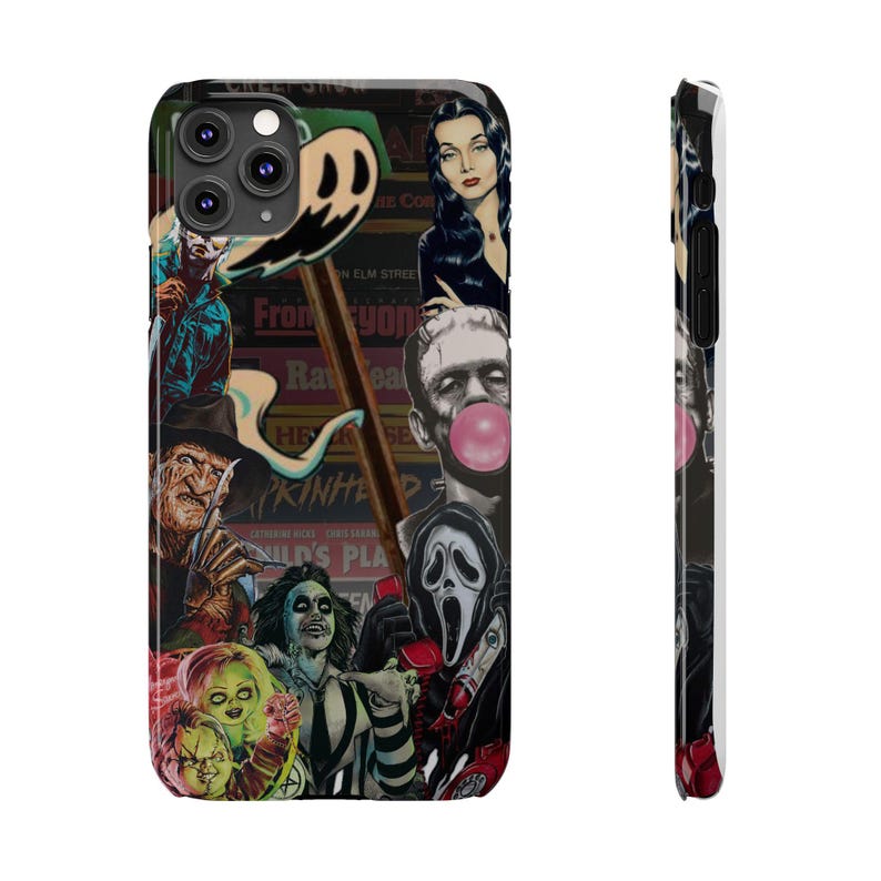 Classic Horror Movie Collage Phone Case, Slasher Icons Halloween Case ...