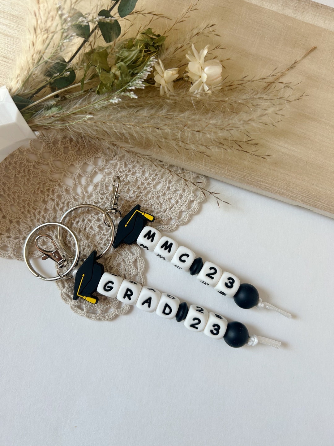 Grad Keychains Graduation Personalized Bag Tags Grad Gift Highschool ...