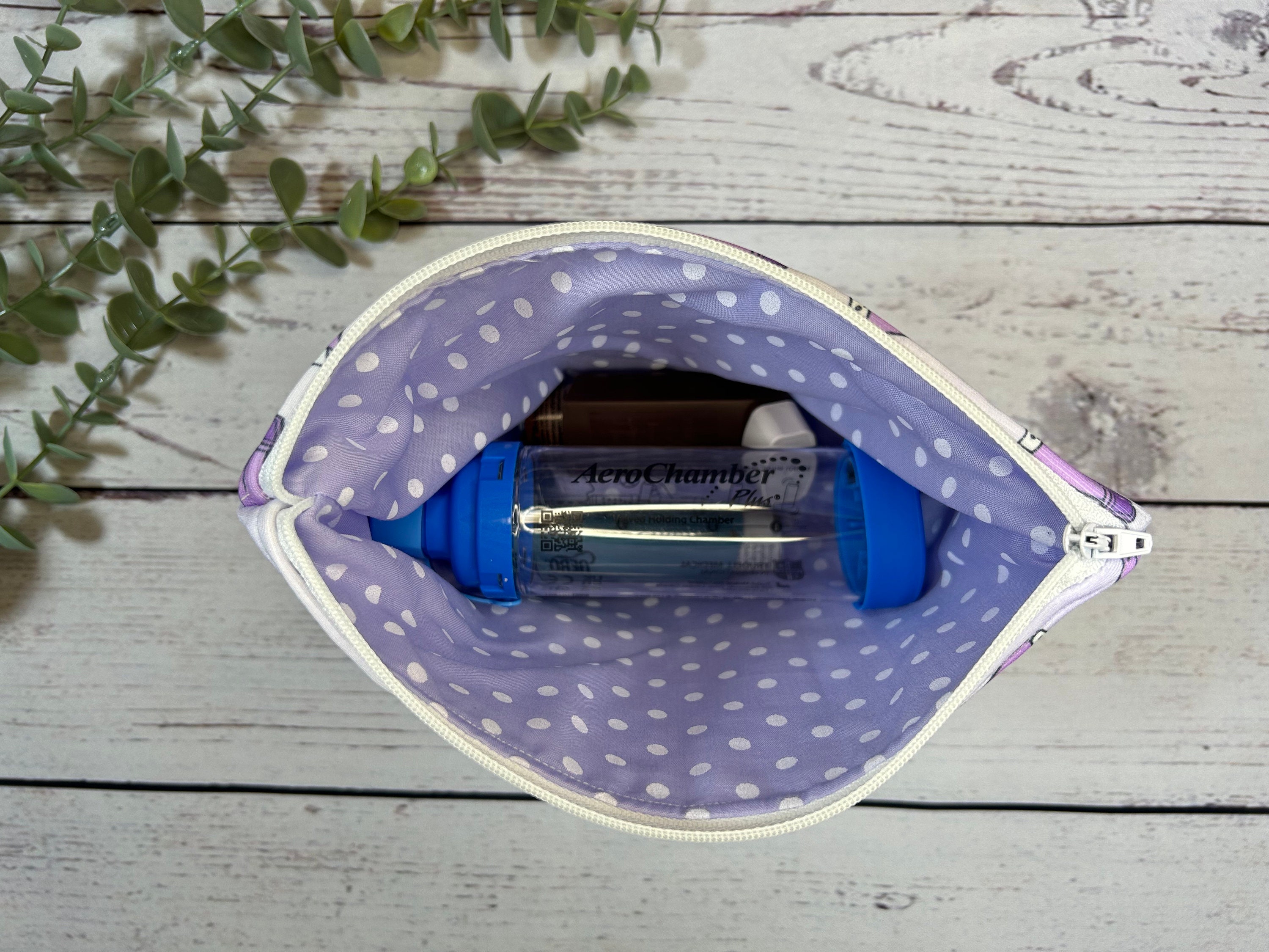 Handmade Inhaler Pattern Medication Bag Purple Inhaler - Etsy UK