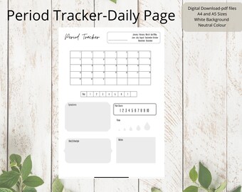 Daily Period Tracker Period Log Printable Medical Chart | Etsy