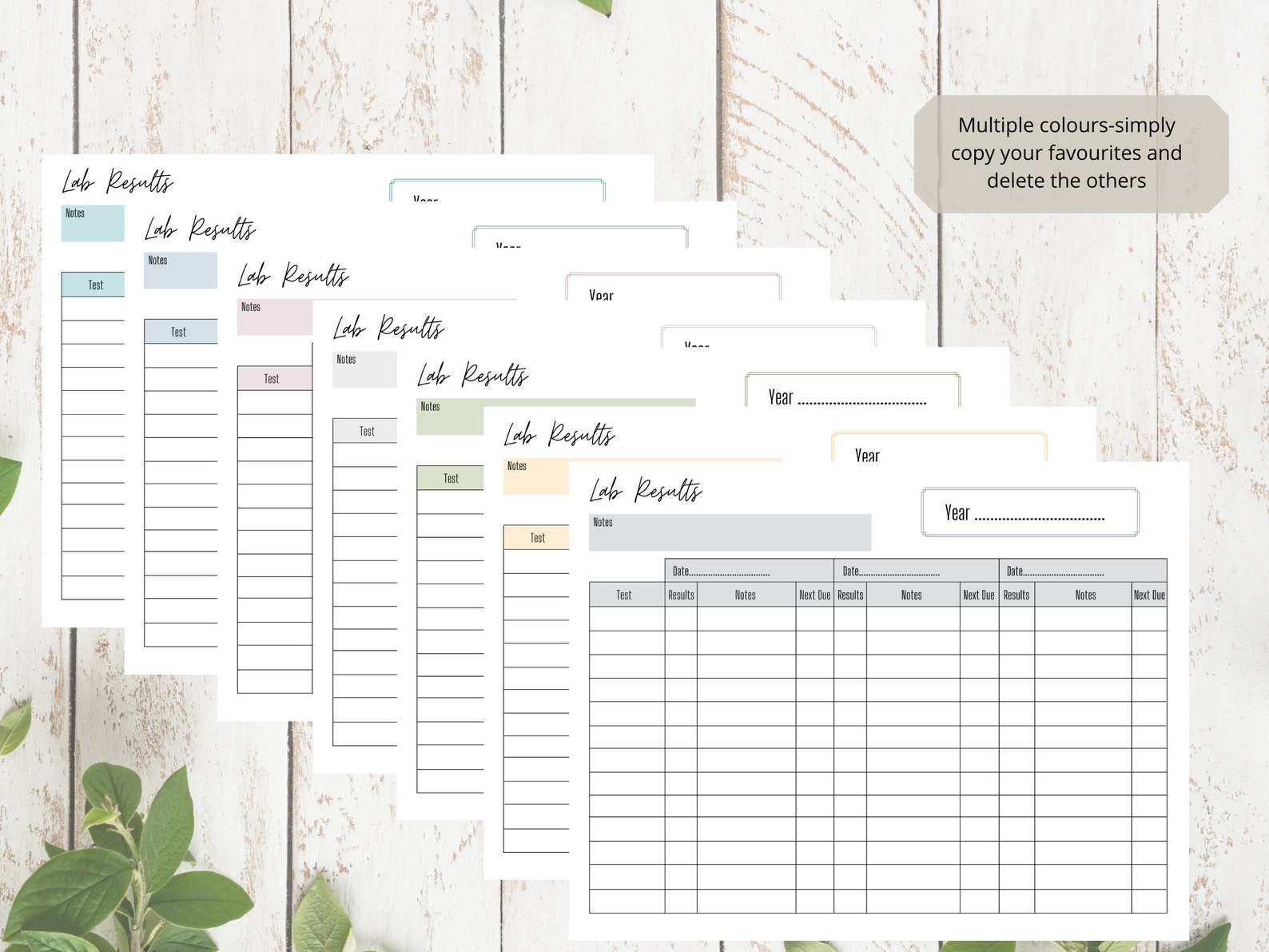 Lab Results Chart | Blood Test Results Chart | Medical Chart | Medical ...