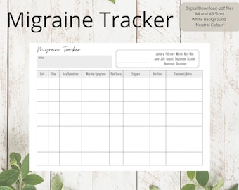 Printable Migraine Chart - Etsy