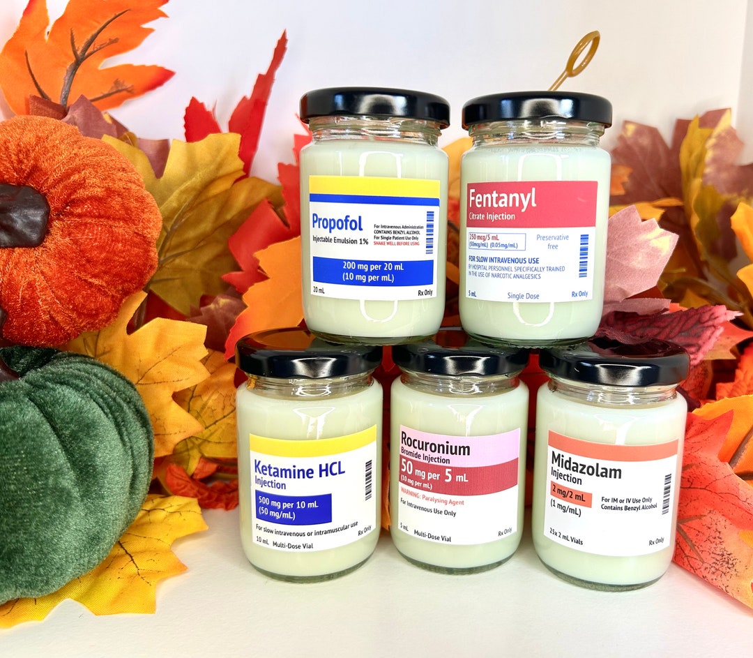 Propofol/midazolam/ketamine Label Autumn Scents Mini Candle | Soy and ...
