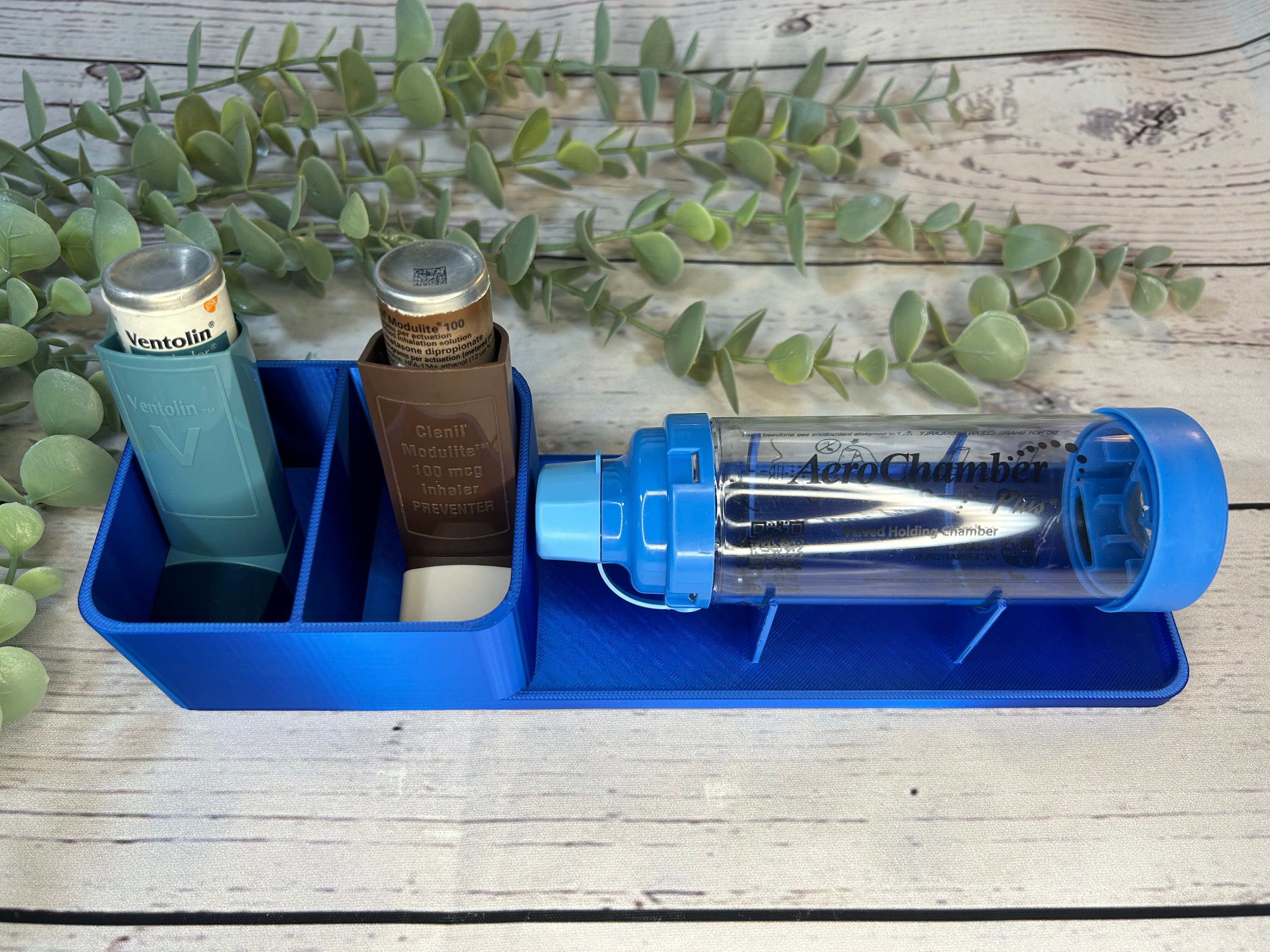 Inhaler Organiser With Spacer Cradle: Asthma & COPD Inhaler Storage - Etsy