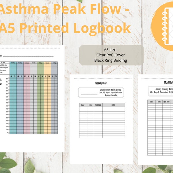 Asthma Chart - Etsy