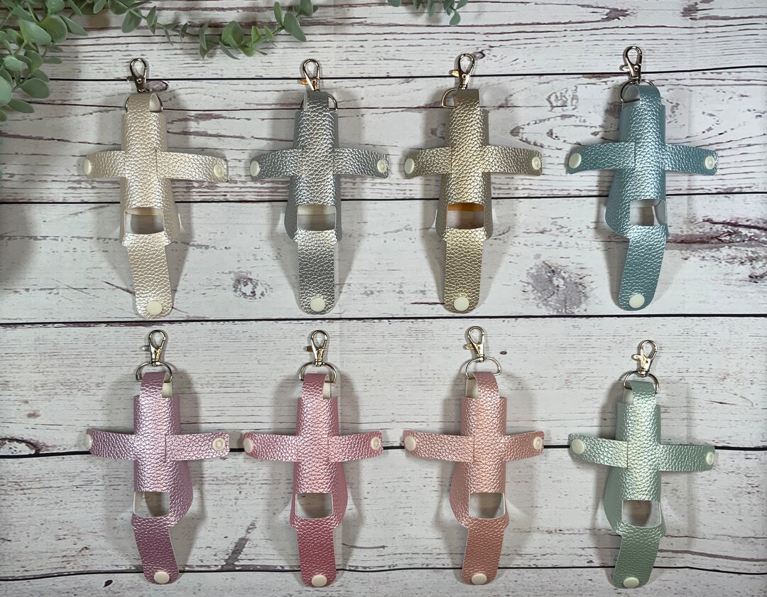 Faux Leather Pearlescent Inhaler Holder - White/silver/gold/pink/blue ...