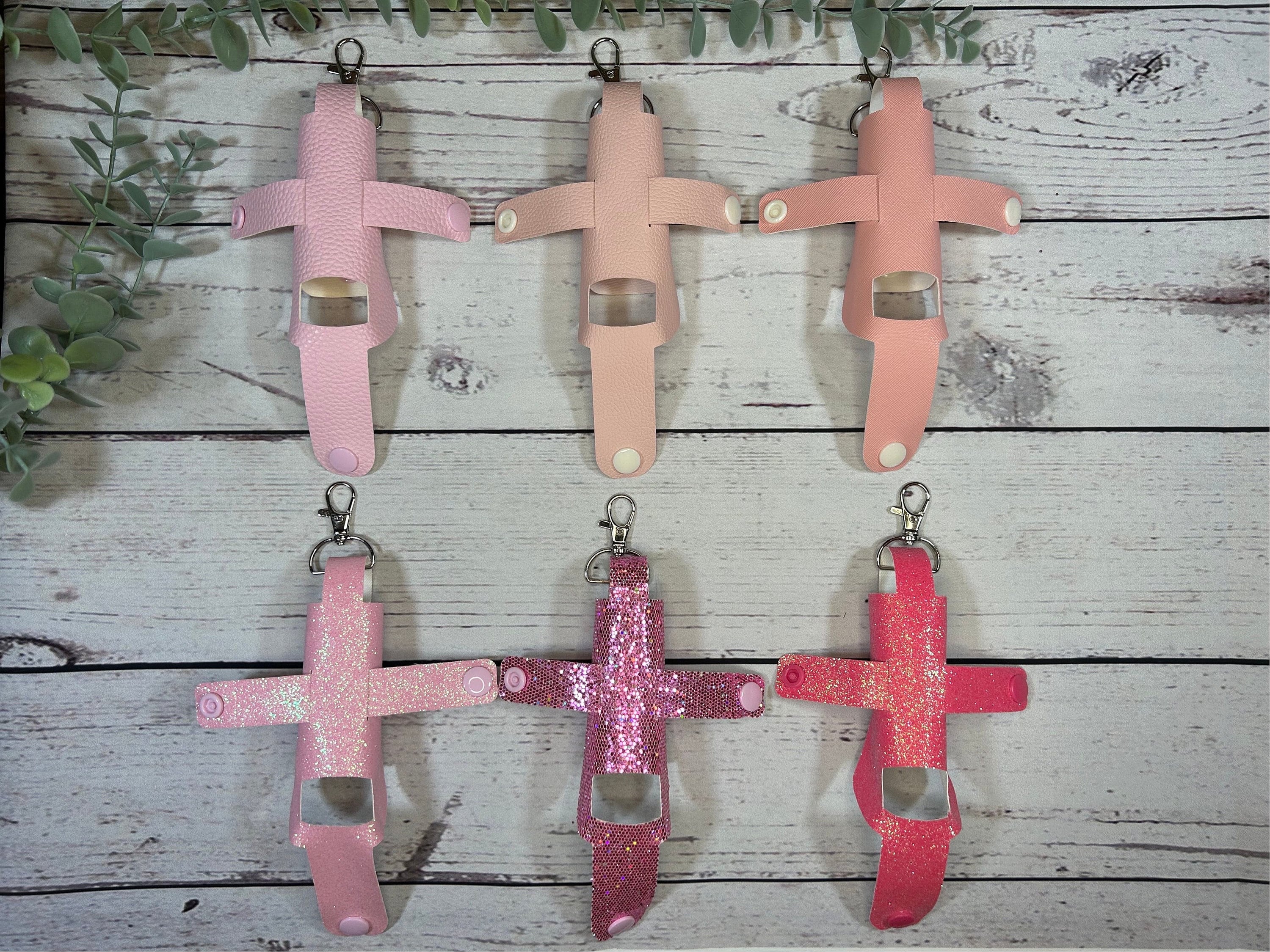 Faux Leather Inhaler Holder - Pink/pink Glitter | Inhaler Case | Asthma ...