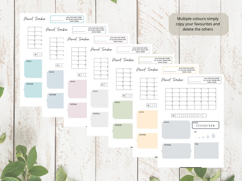 Daily Period Tracker Period Log Printable Medical Chart Medical Planner ...