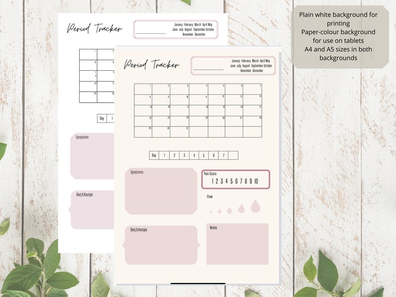 Daily Period Tracker Period Log Printable Medical Chart Medical Planner ...