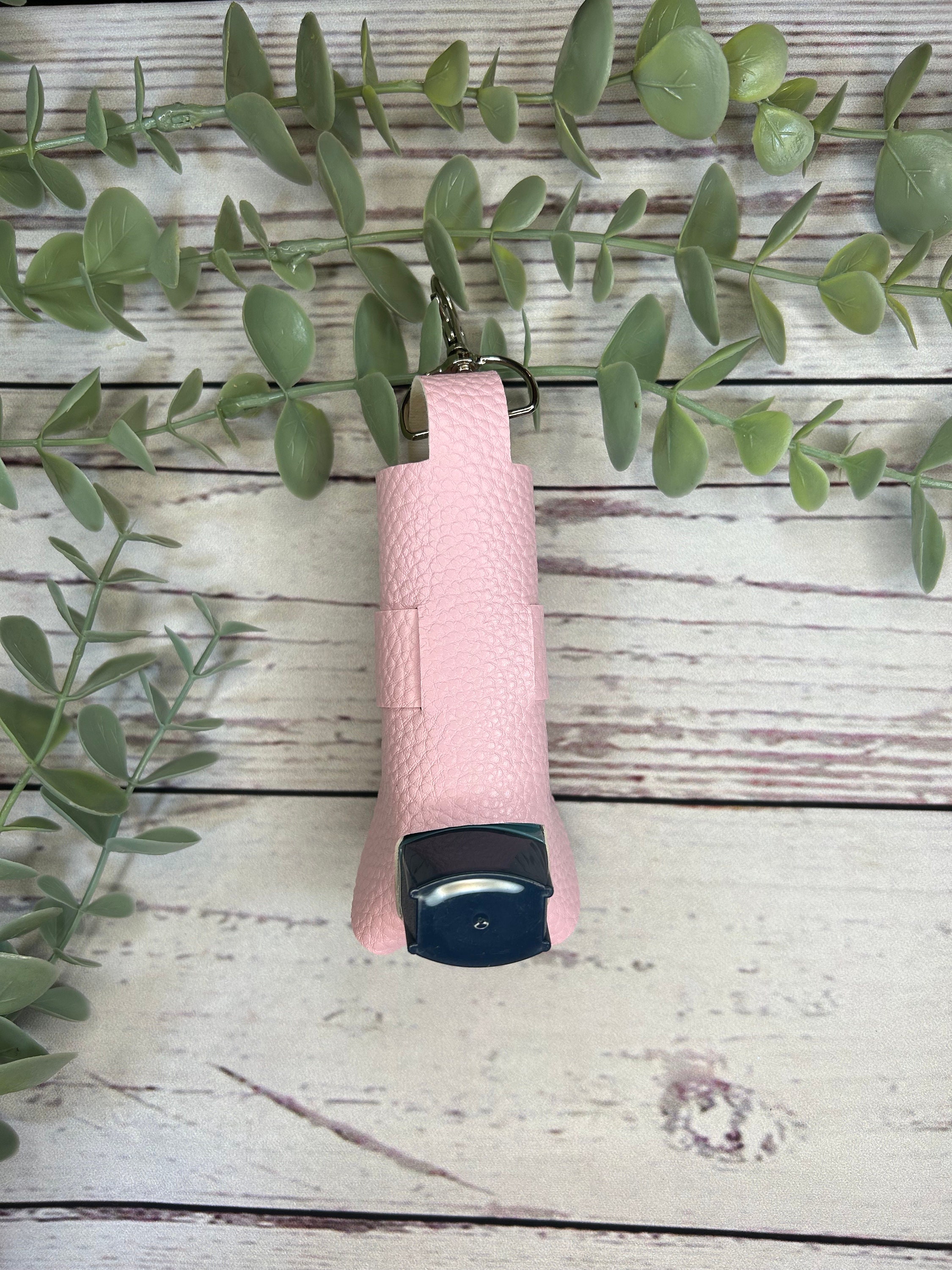 Faux Leather Inhaler Holder - Pink/pink Glitter | Inhaler Case | Asthma ...