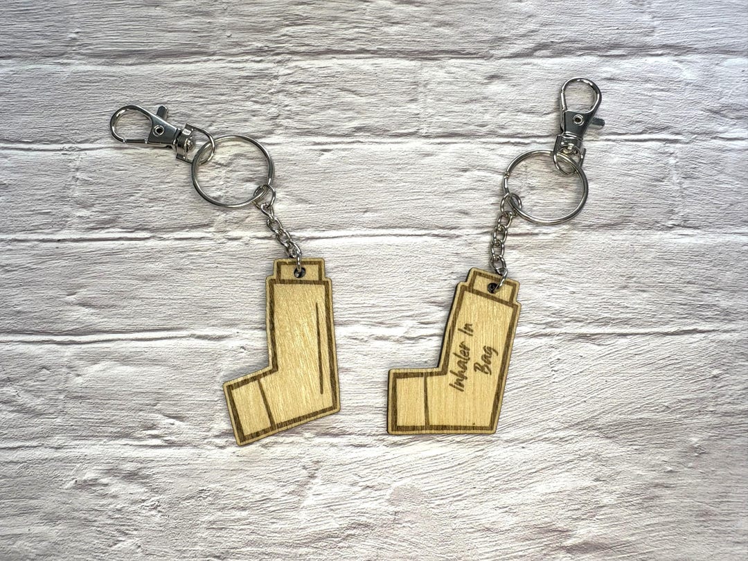 Wooden Inhaler Keychain: Asthma Reminder Keyring - Etsy