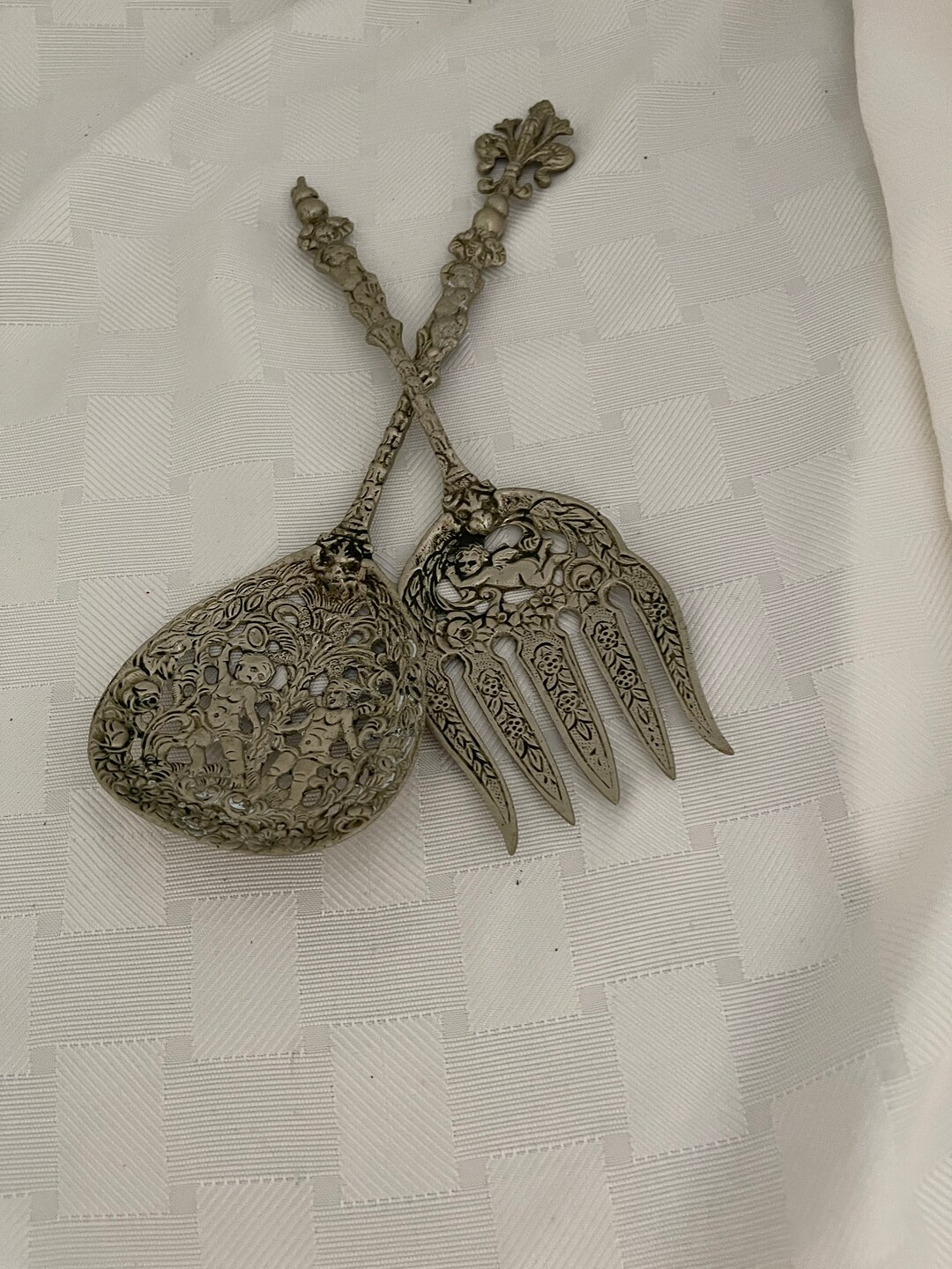 Montagnani Ornate/italian Vintage/vintage Gothic Spoon and Fork/italy ...