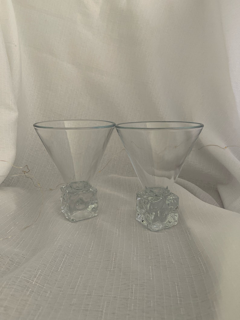 Vintage Disaronno Melting Ice Cube Base Martini 7 Oz. Glasses-sold IN ...