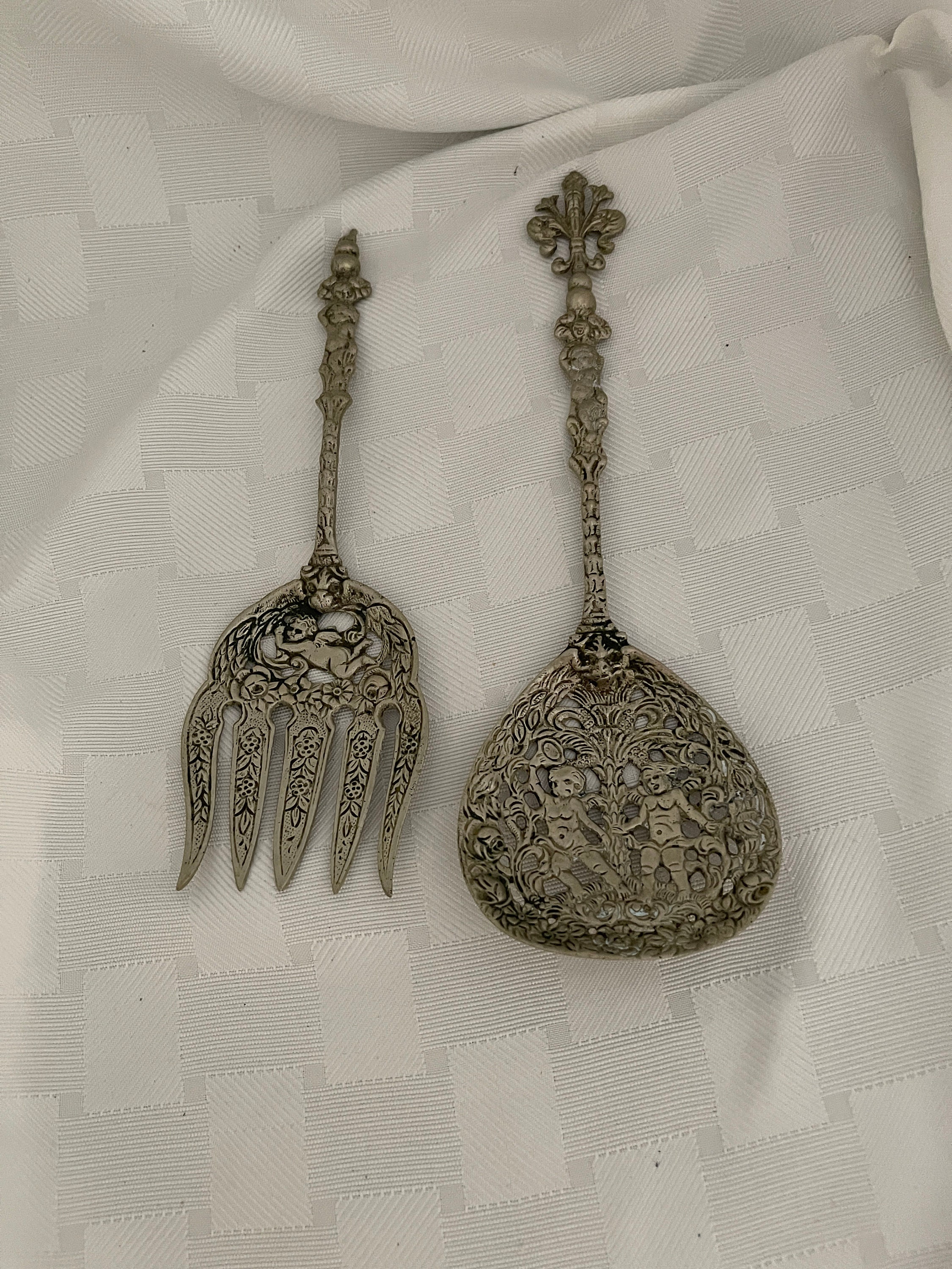 Montagnani Ornate/italian Vintage/vintage Gothic Spoon and Fork/italy ...