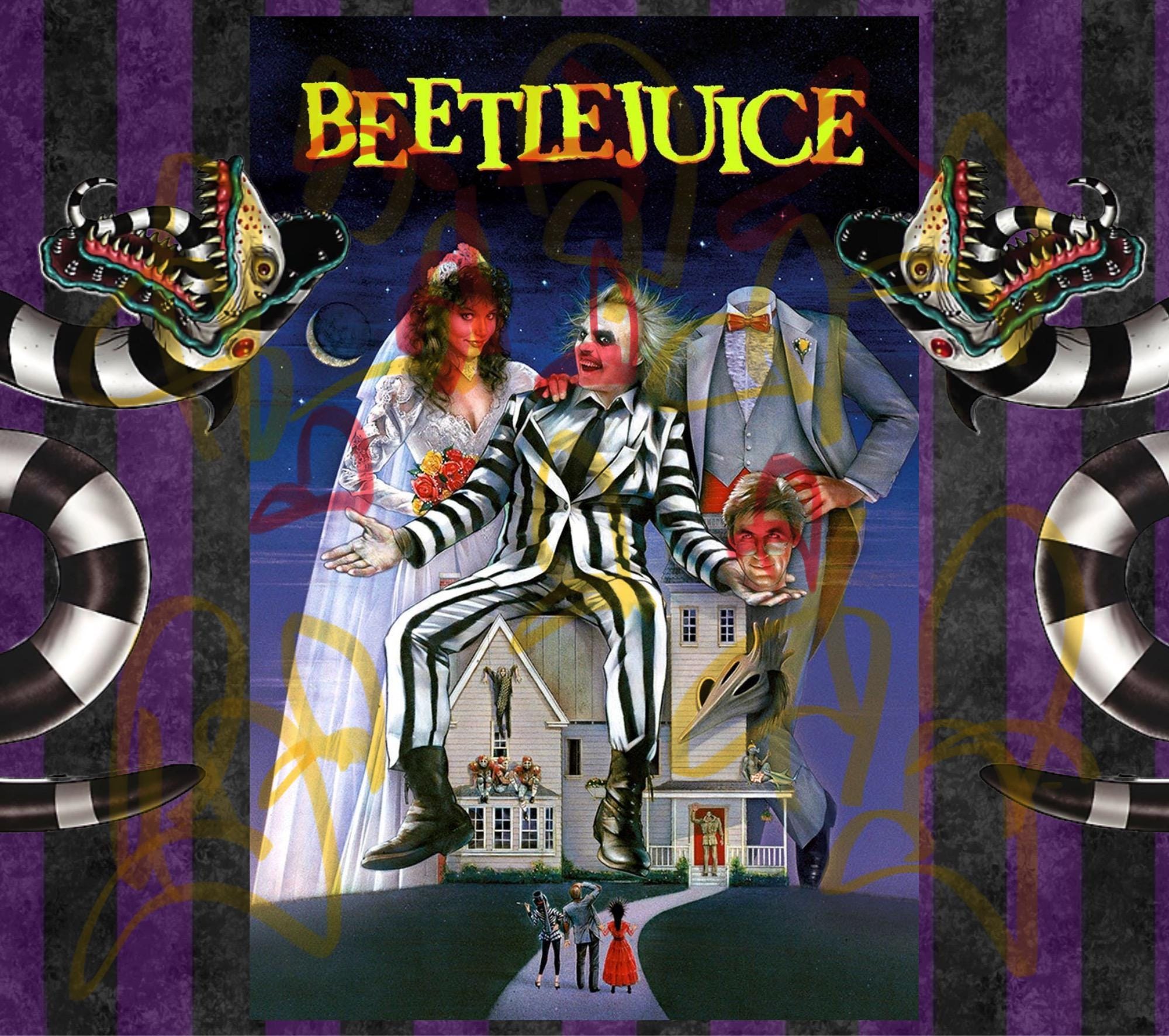 PNG Sublimation Beetlejuice Sandworms Lydia Deets Halloween 20oz ...