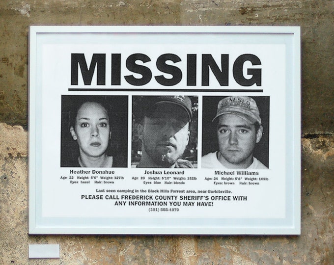 Blair Witch Project Missing Poster - Etsy