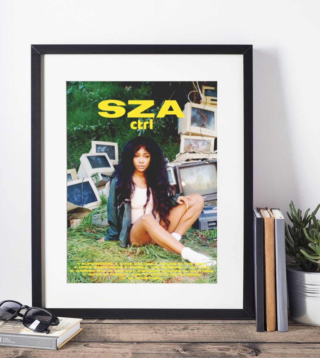 Sza Ctrl Retro Computer Album Cover Tracklist Poster, 5 Sizes Available ...