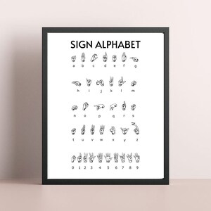 American Sign Language Alphabet Print, Printable Sign Alphabet, Sign ...