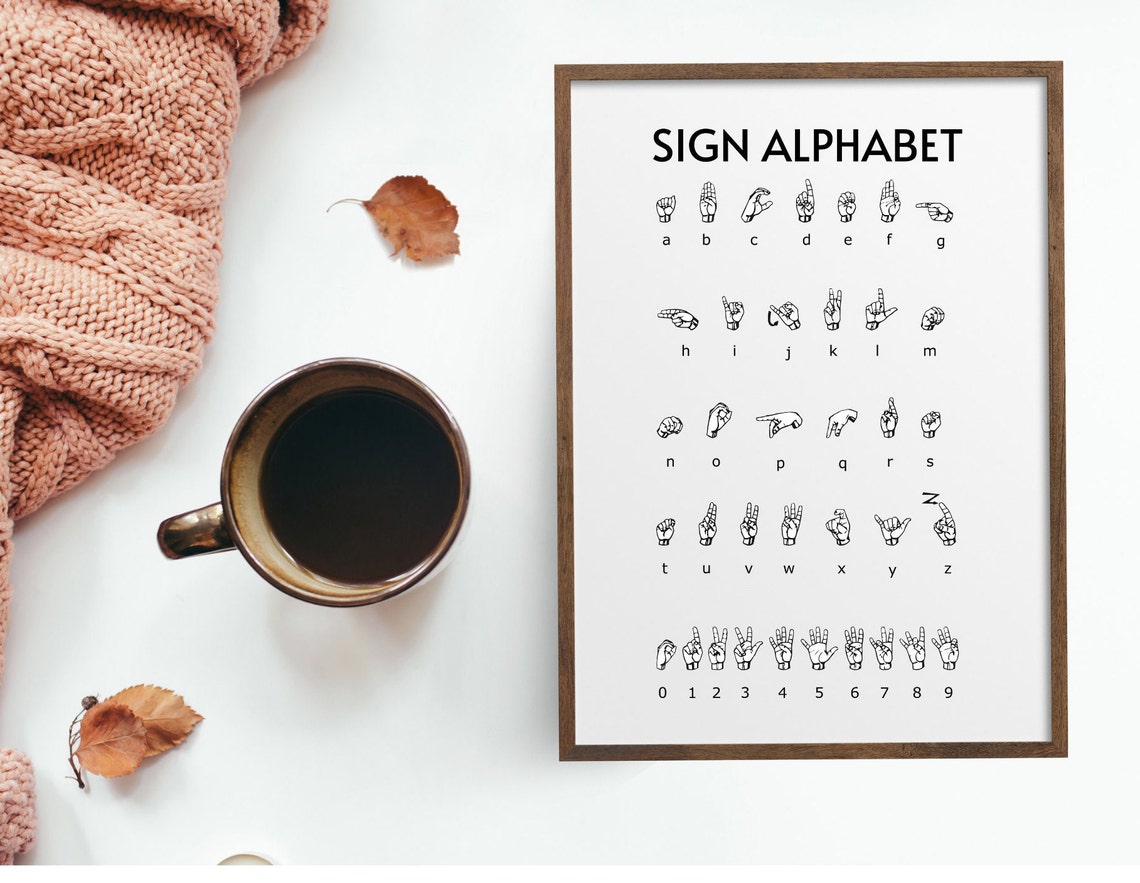 American Sign Language Alphabet Print, Printable Sign Alphabet, Sign ...