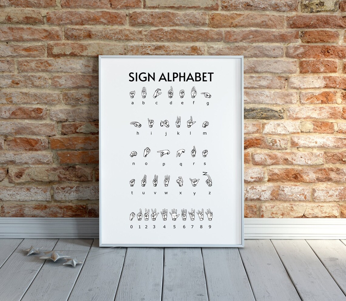 American Sign Language Alphabet Print, Printable Sign Alphabet, Sign ...