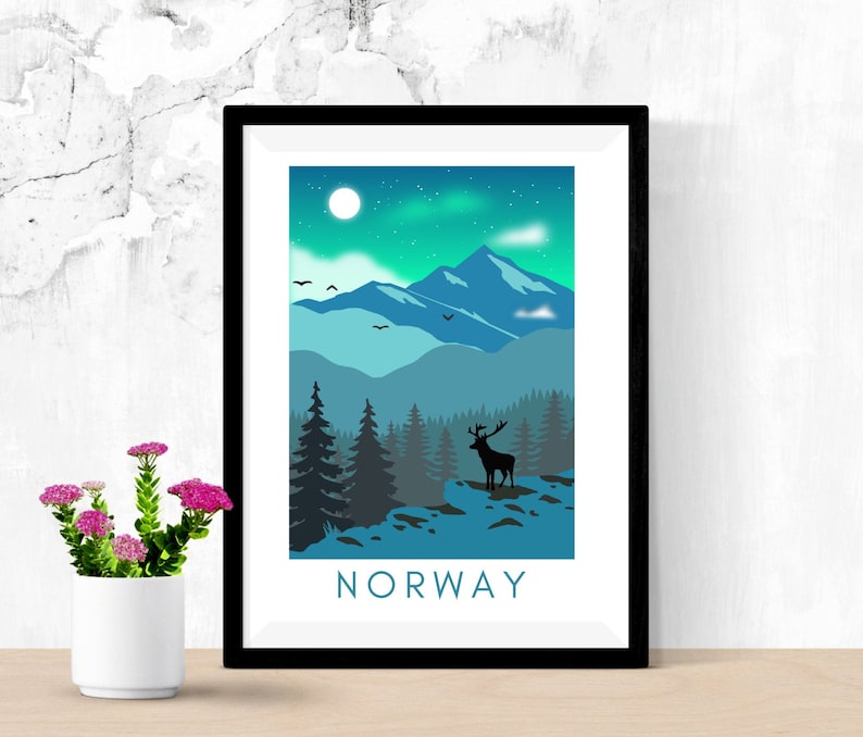 Norway Travel Print, Norway Art Print, Norway Print, Norway Wall Art ...