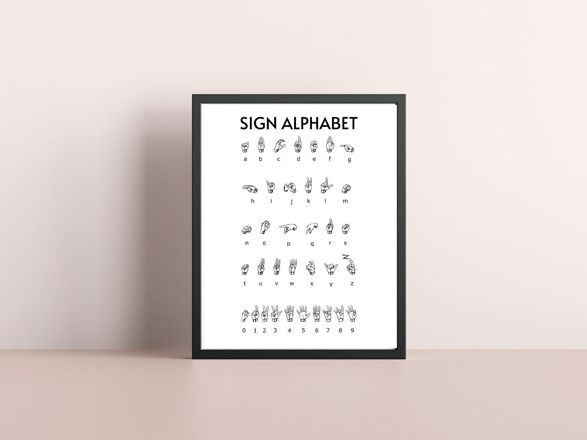 American Sign Language Alphabet Print, Printable Sign Alphabet, Sign ...