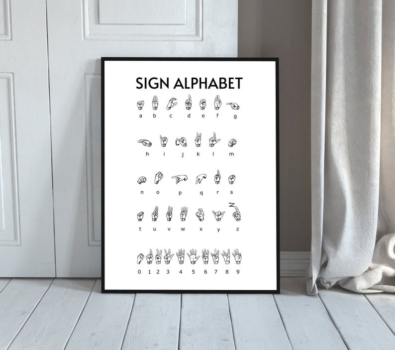 American Sign Language Alphabet Print, Printable Sign Alphabet, Sign ...