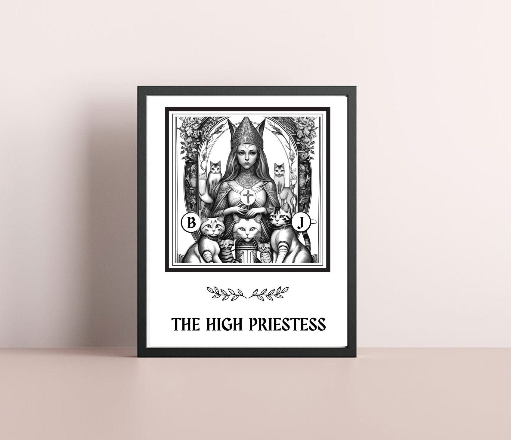 The High Priestess Tarot Card Print, Tarot Art Poster, Tarot Card Print ...