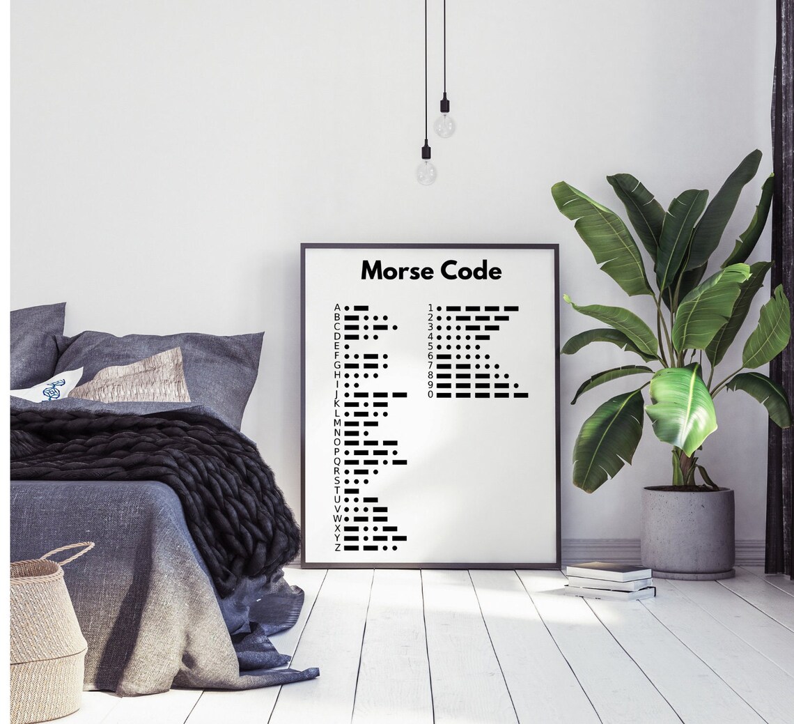 Morse Code Print Printable Alphabet Morse Alphabet Morse - Etsy