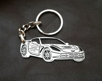 C7 Corvette Keychain - Etsy