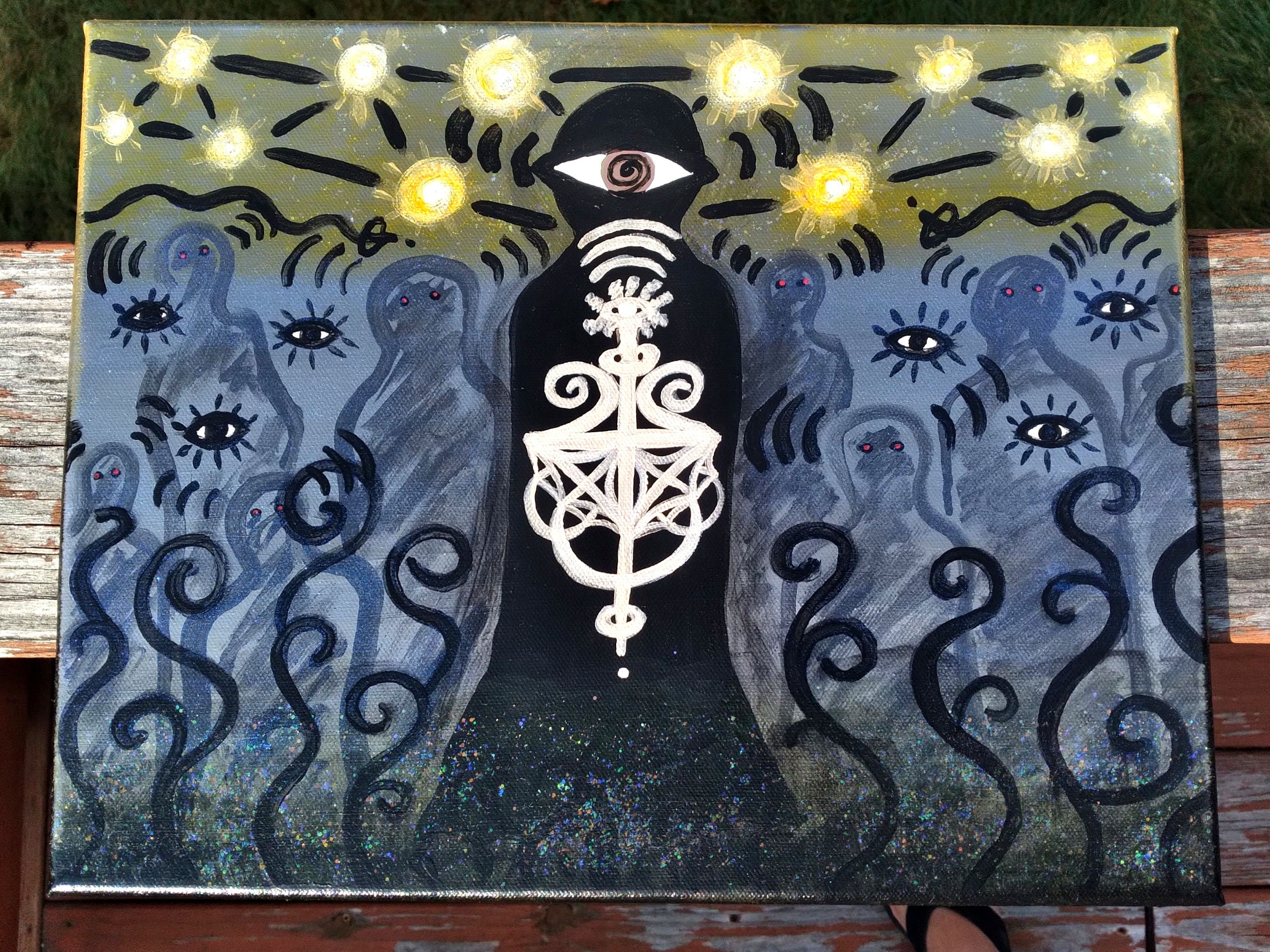 Idol of the Entities (schizoaffective Painting) - Etsy