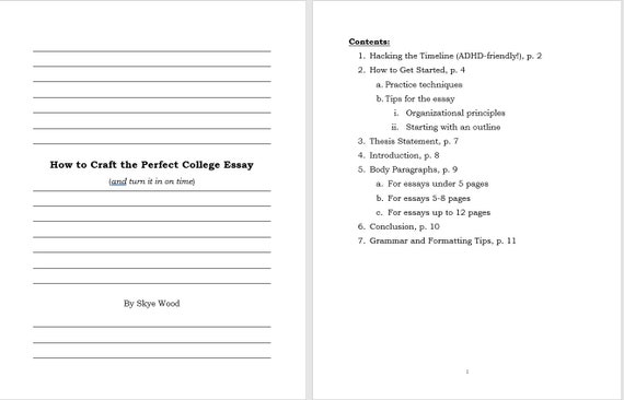 How To Write A College Essay Template