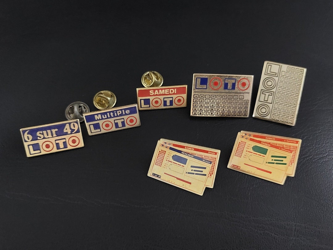 Vintage French Loto Pins – Lottery Badge Brooch, Collector Gift - Etsy