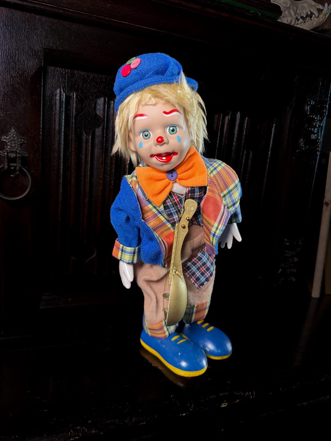 Automaton Musical Moving Clown Doll | Vintage Dolls | Vintage Doll ...