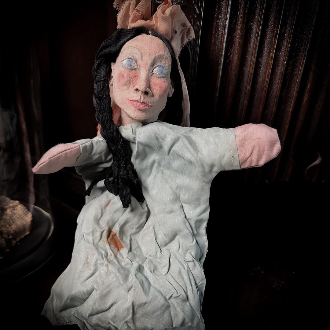 Rare Vintage Paper Mache Finger Hand Puppet Puppets Art Puppets ...