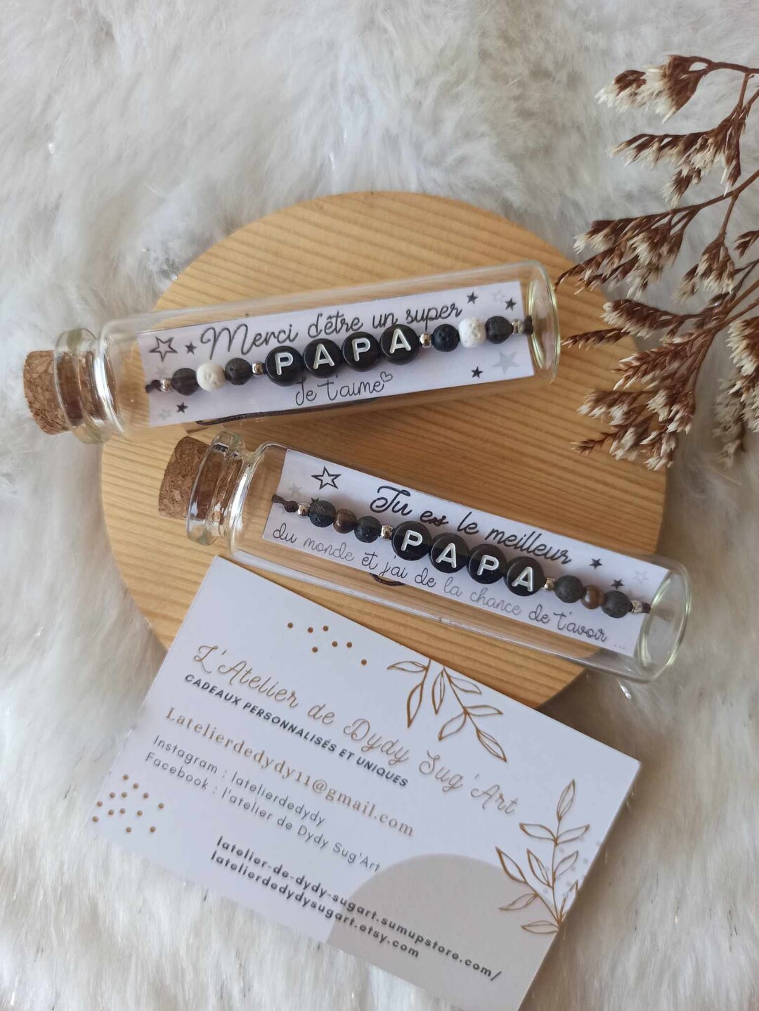 Dad Message Vial Bracelet, Father's Day Gift, Personalized Messages ...