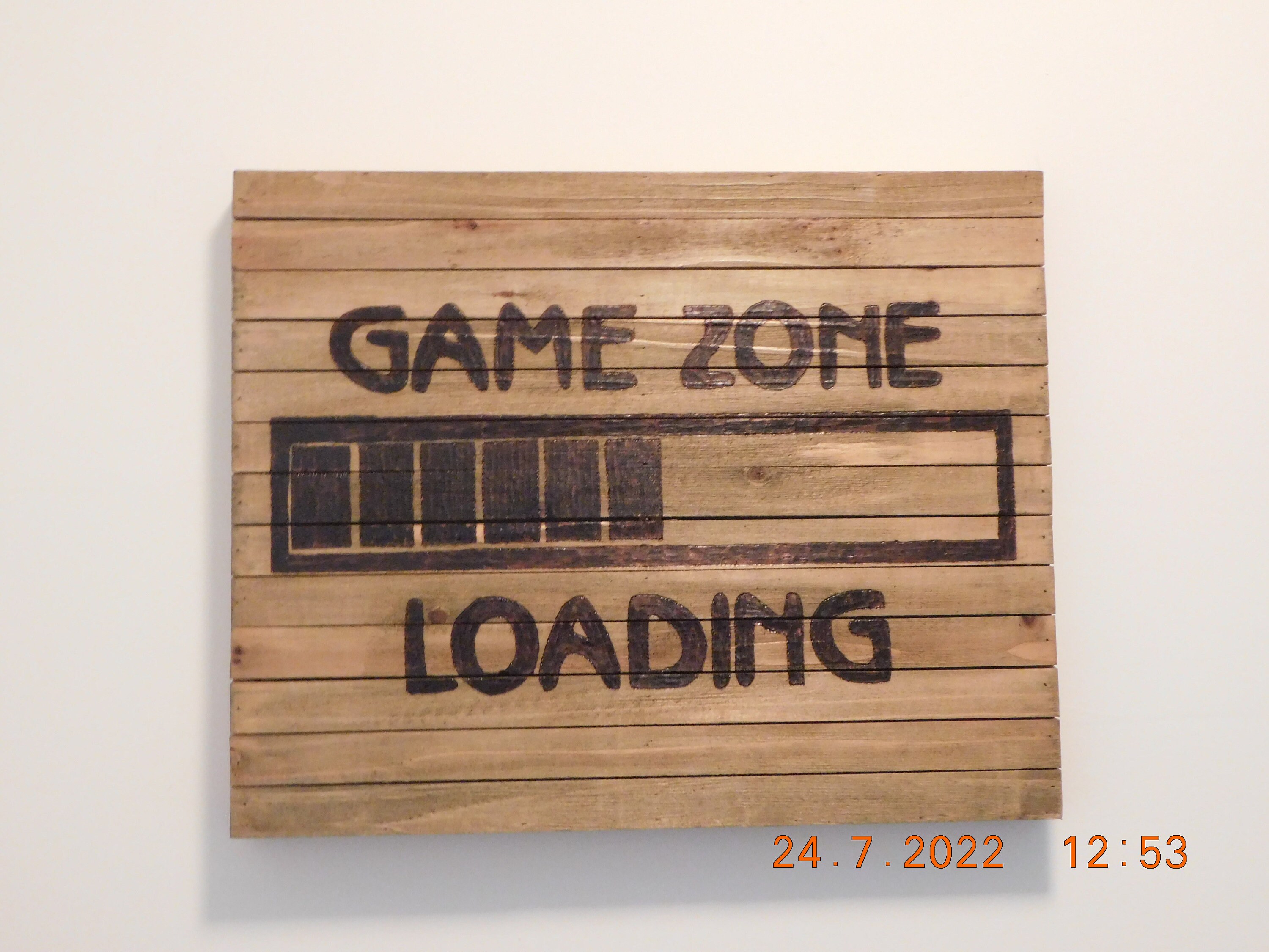 Wood Burned Game Zone Loading Wall Decor - Etsy