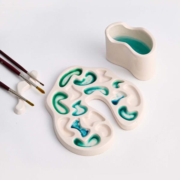 Handmade Ceramic Paint Palette - Etsy