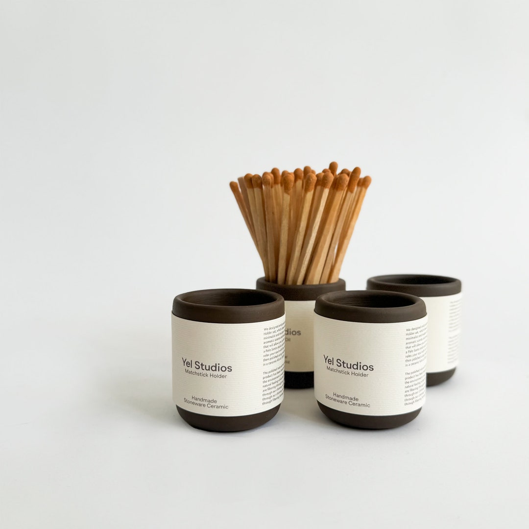 Incense Stick Holder & Matchstick Holder, Handmade Minimal Ceramic ...