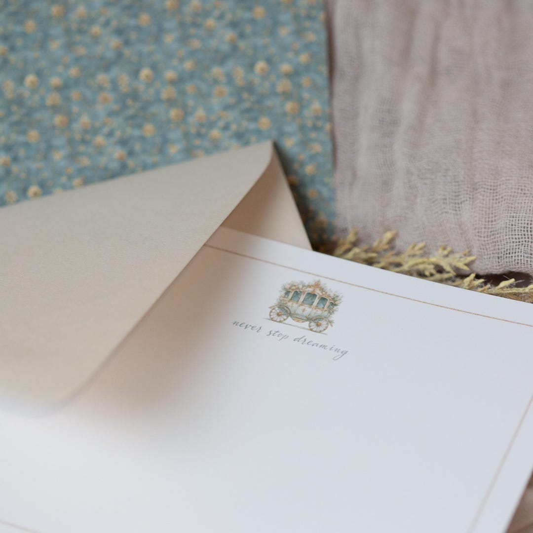 Fairytale Carriage Notecard | Little Girl Notes | Whimsical Note ...