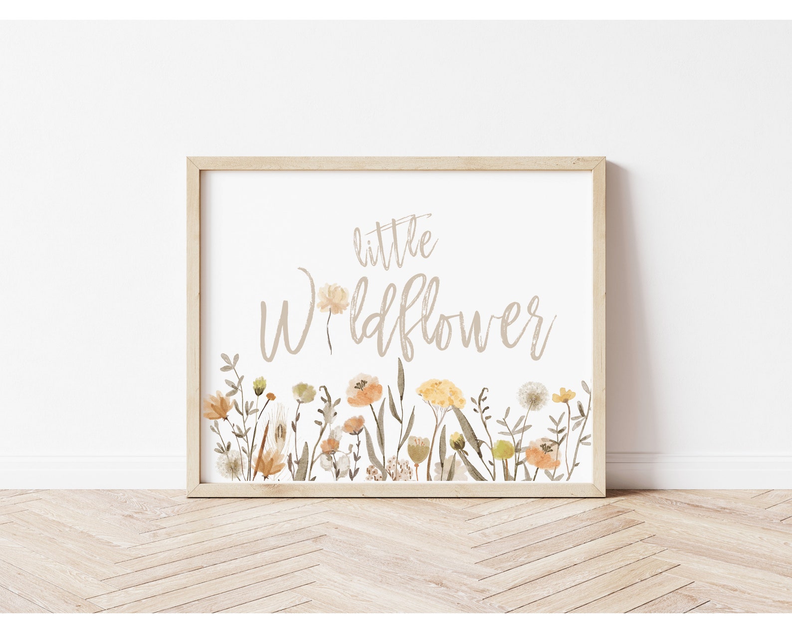 Boho Nursery Decor, Boho Wildflower Print, Girls Room Print, Little ...
