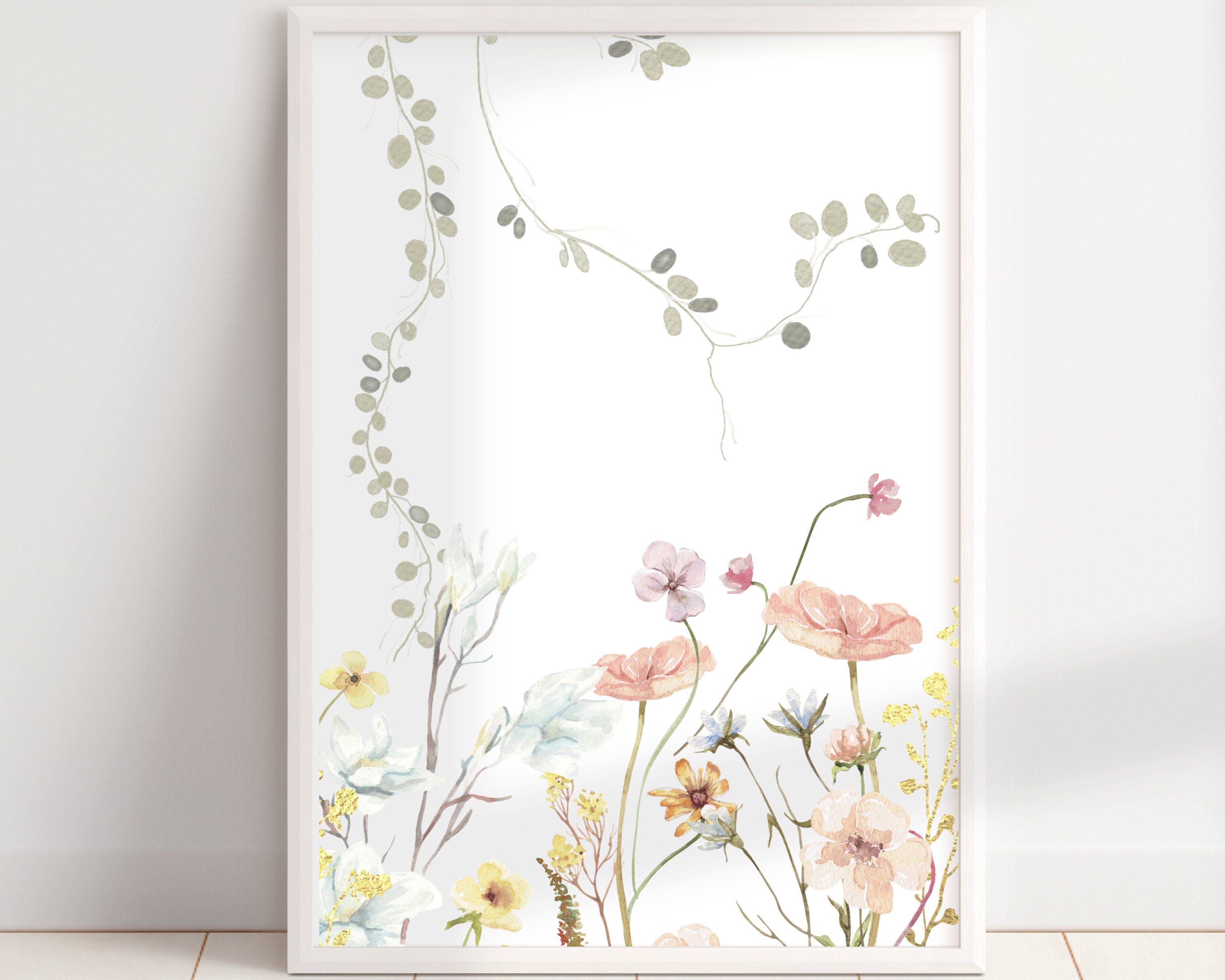 Floral Wall Art, Flower Printable Wall Art, Set of 2 Floral Prints ...
