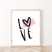Modern Heart Heart Printable Wall Art Valentine's Decor - Etsy
