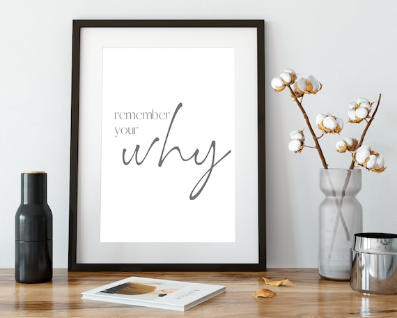 Remember Your Why Word Prints Life Coach Gift Print for | Etsy
