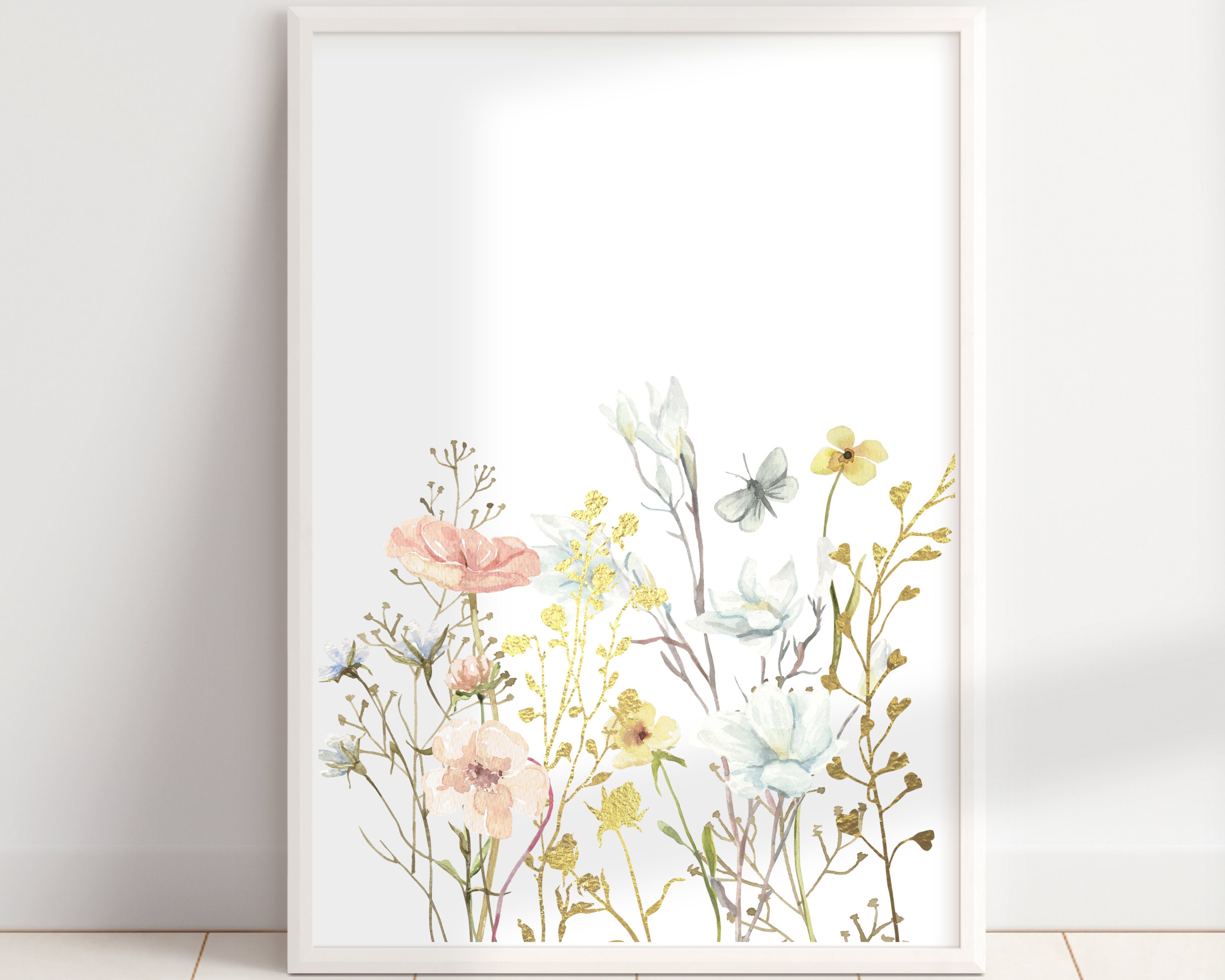 Floral Wall Art, Flower Printable Wall Art, Set of 2 Floral Prints ...