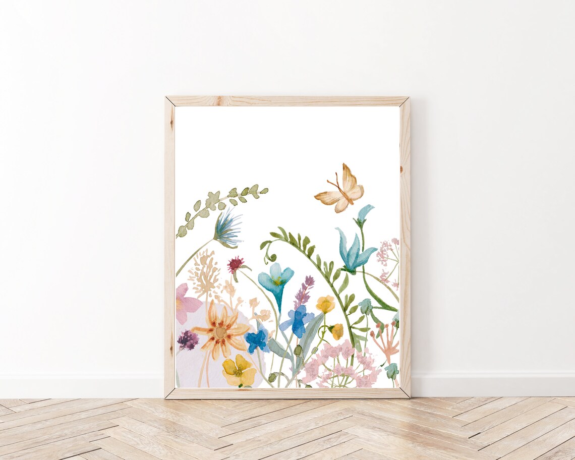 Summer Print Summer Printable Decor Wildflower Print Set of - Etsy