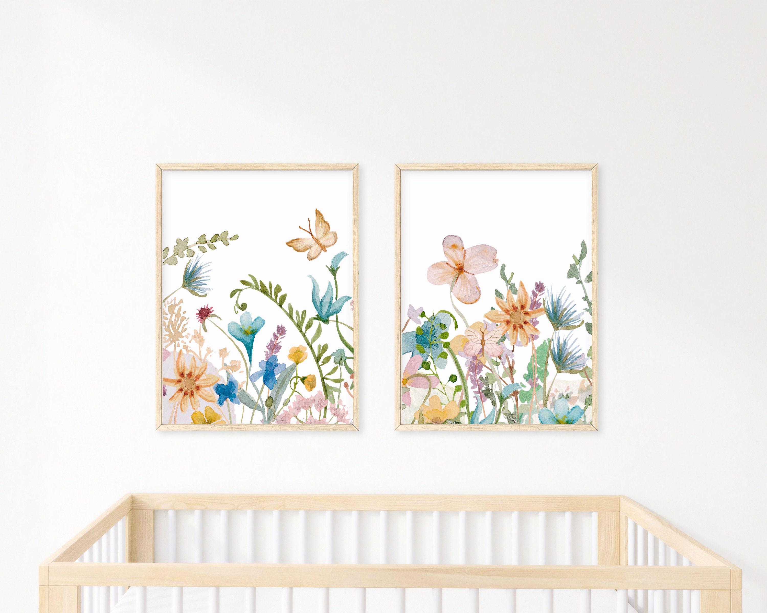 Wildflower Watercolor Print Set, Summer Floral Art (digital Download ...