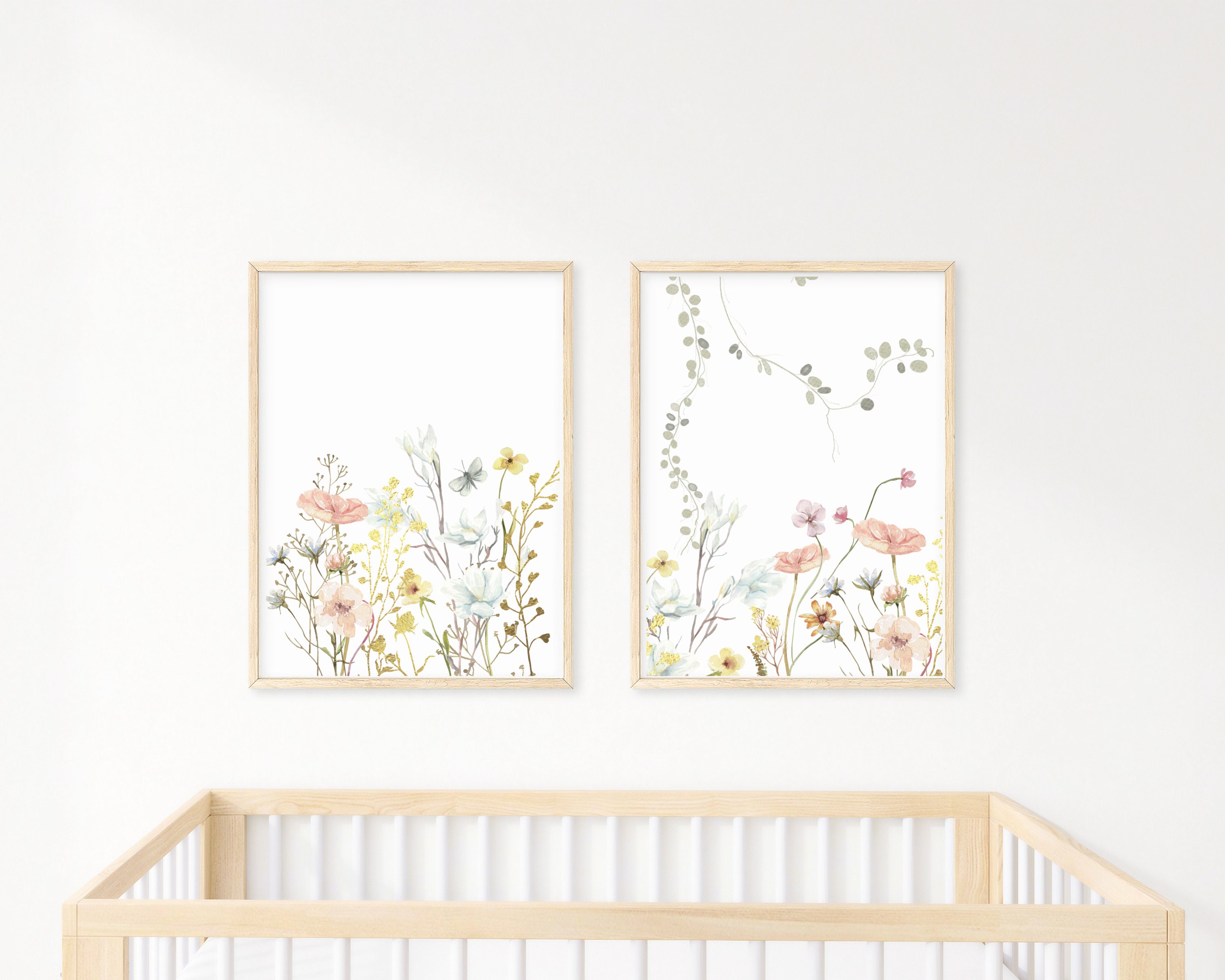 Floral Wall Art, Flower Printable Wall Art, Set of 2 Floral Prints ...