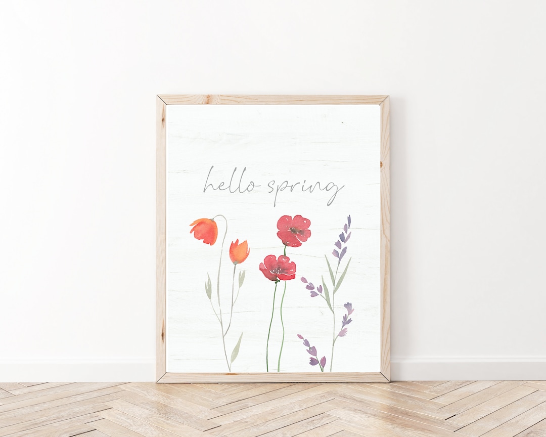 Spring Printable Art, Single Flower Print, Garden Flower Print, Spring ...