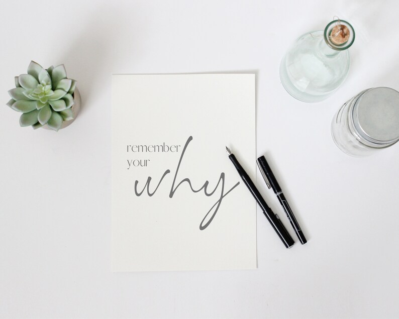 Remember Your Why, Word Prints, Life Coach Gift, Print for Frame ...